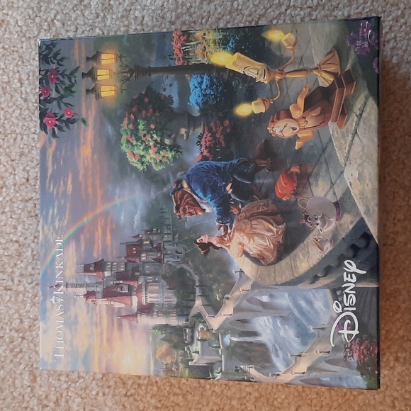 Thomas Kinkade | Games | Disney Thomas Kincade Beauty The Beast Puzzle ...
